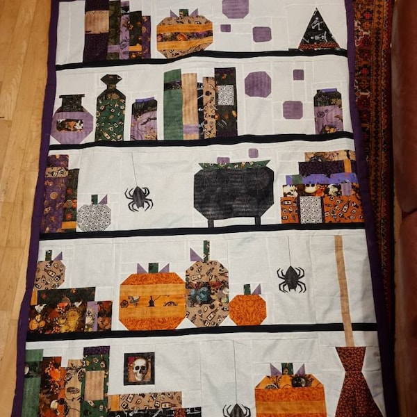 Spooky Shelfie Halloween Quilt Pattern | Digital PDF Pattern by Melissa ...