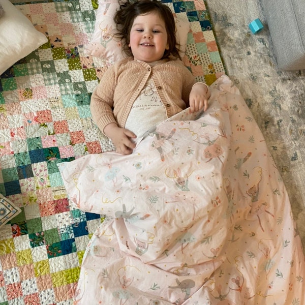 Handmade Modern Baby/toddler/child Quilt, Modern Patchwork Bright Baby ...