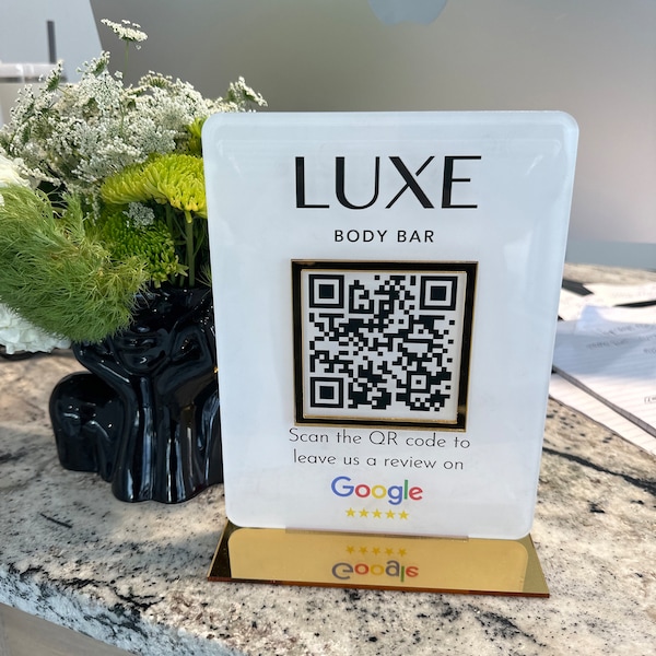 Business Review Link or Social Media QR Code | Salon Sign | Beauty Sign ...