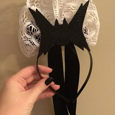 Haunted House and Mansion Maid Bat Headband Handmade - Etsy