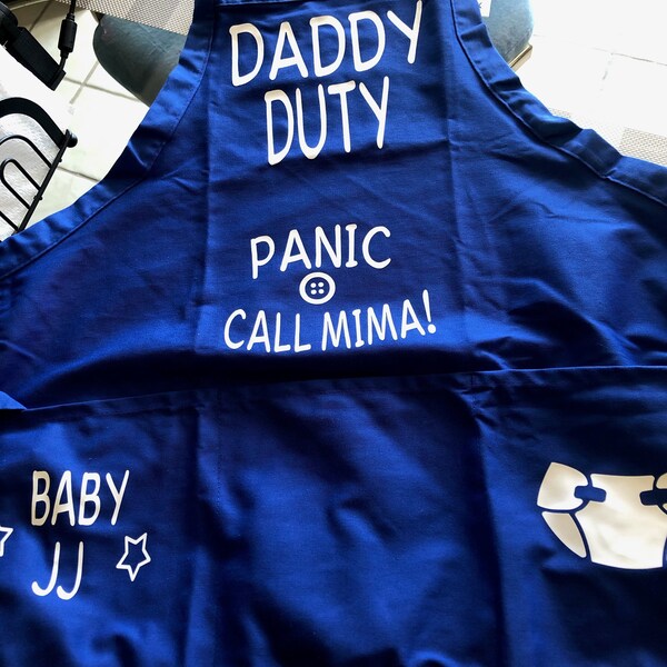 Daddy Duty Apron, Diaper Duty Aprons, Dad Apron, New Dad Gift, Funny ...