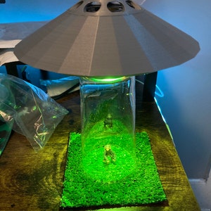 Ufo Alien Abduction Desk Lamp Sci Fi Silver Spaceship - Etsy