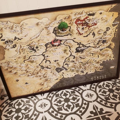 Breath of the Wild Hyrule Map Poster - Etsy