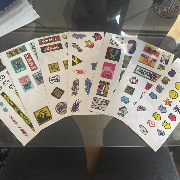 Splatoon Stickers Splatoon Inspired Fan-art Badge Stickers 100 ...