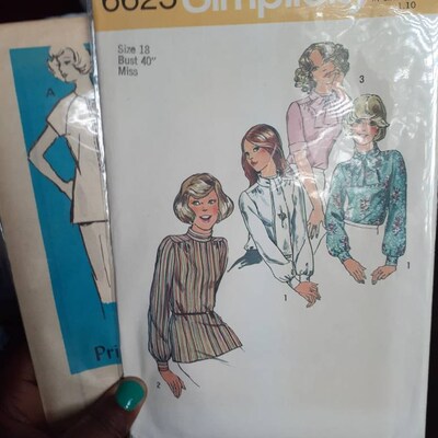 Vintage 1970's Mini Dress and Smock Patternsimplicity 9800size 8 Bust ...