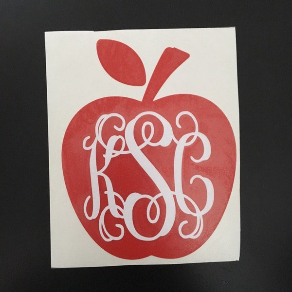 Apple Svg Files - Apple Monogram Svg - Apple Clipart Digital Download ...