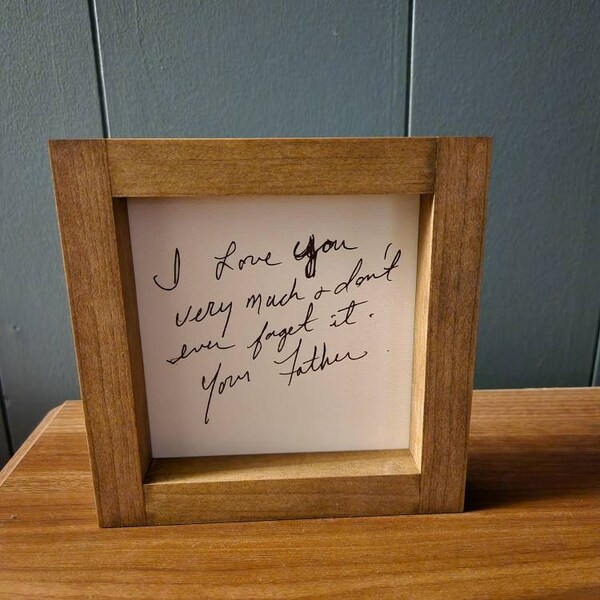 Laser Engraved Handwritten Handwriting Gift | Custom Family Note ...