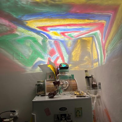 Psychedelic Lamp LED Mood Light Projector Trippy Glass Paint Projection ...