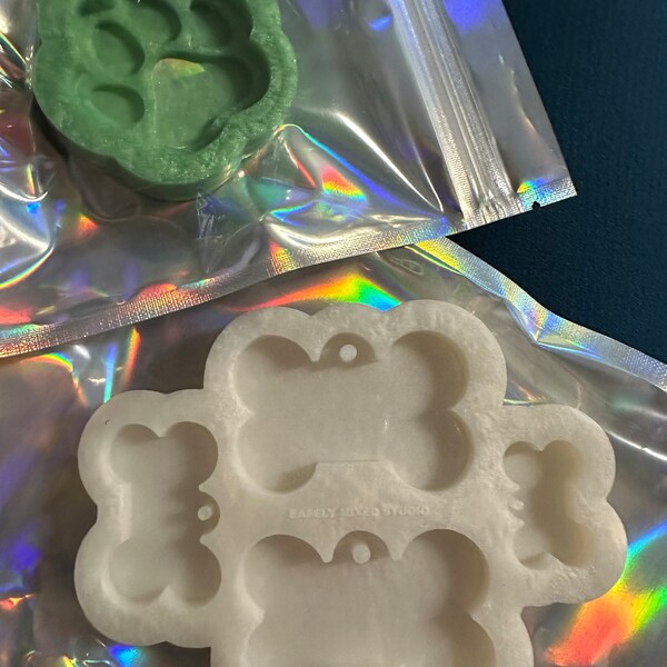 Dog ID Tag Palette Silicone Mold, Dog Tag Mold, Resin Mold, Handmade ...