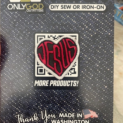 Love Jesus Patch Metallic Lime Green Heart Shaped Iron on or Sew on ...