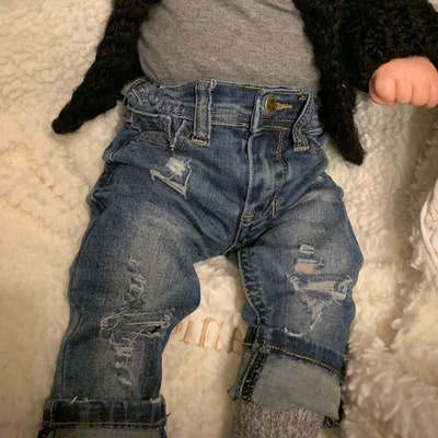 Baby Boy Distressed Jeans Toddler Jeans Unisex Jeans Distressed Denim ...