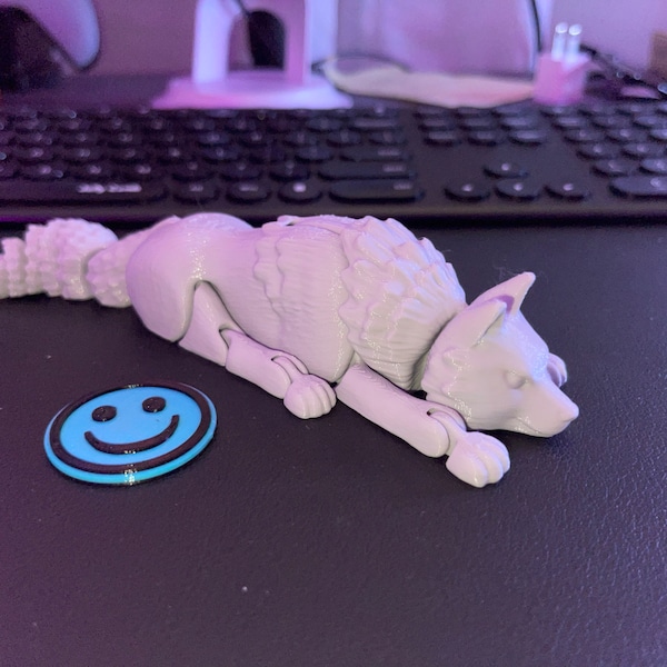 Wolf - 3D Printed, Articulated, Customizable Colors! - Etsy