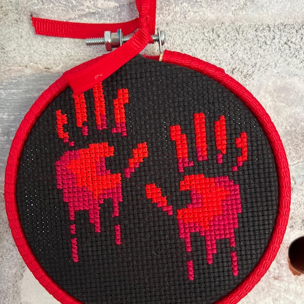 Bloody Handprints ~ Cross Stitch Pattern - Horror, Gothic, True Crime ...