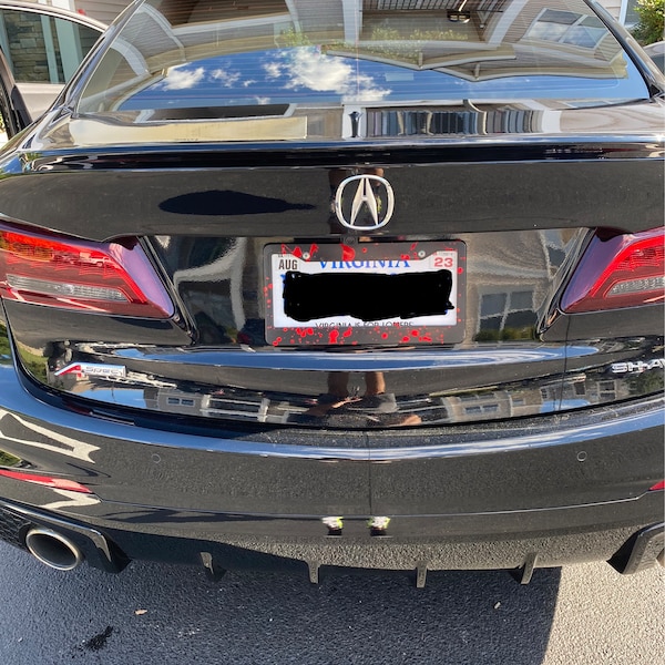 Blood Splattered Black Plastic License Plate Frames Car Truck Zombie ...