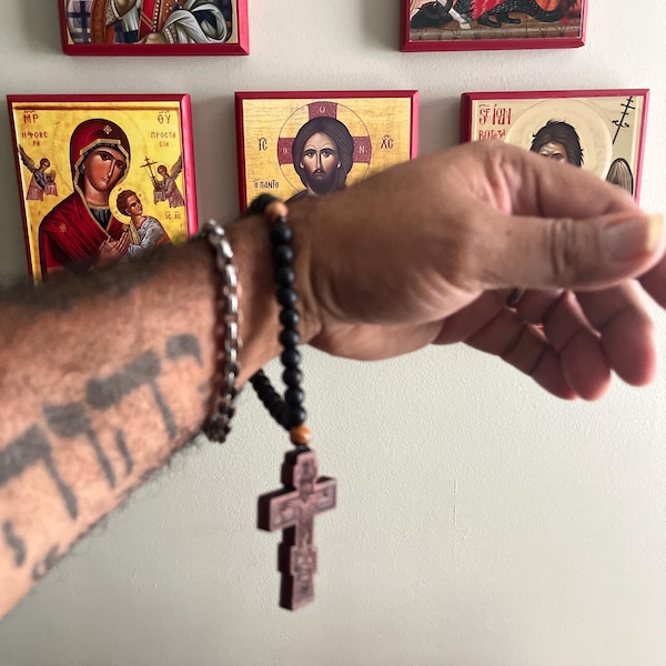 Orthodox Prayer Rope, Garnet and Jade Gemstone Beads, Hematite Stone ...