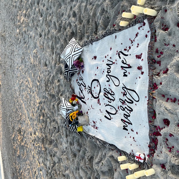 Proposal Decorations, Will You Marry Me Blanket, Marriage Proposal ...