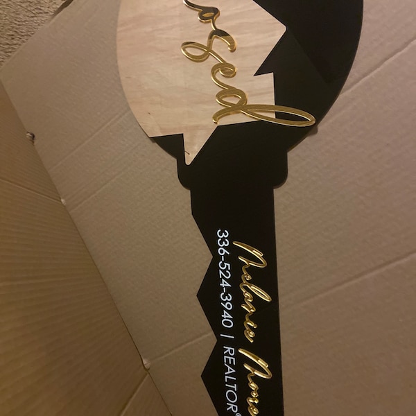 Personalized Realtor Key | Closing Realty | House Sold Acrylic and Wood ...