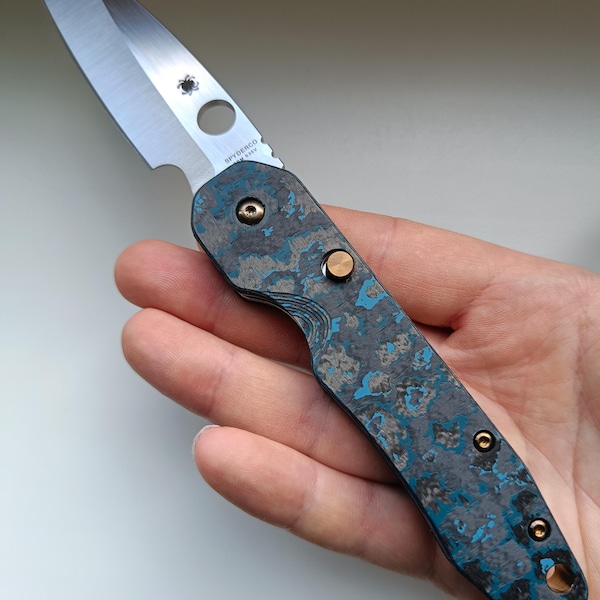 MINI Bugout Crossfade Micarta Scales Natural Linen Flytanium Gear Knife ...