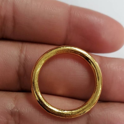 24k Gold Donut Ring. 5mm Solid Yellow Gold 9999 Gold Dome Ring ...