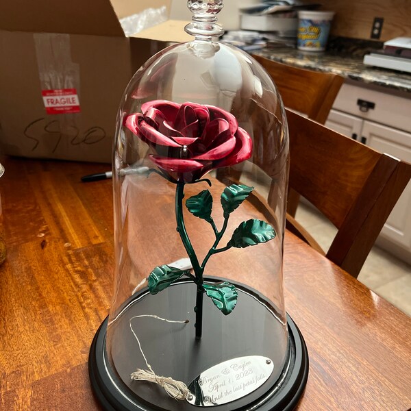 The Enchanted Aluma Rose - Beauty and the Beast Replica With Engravings ...