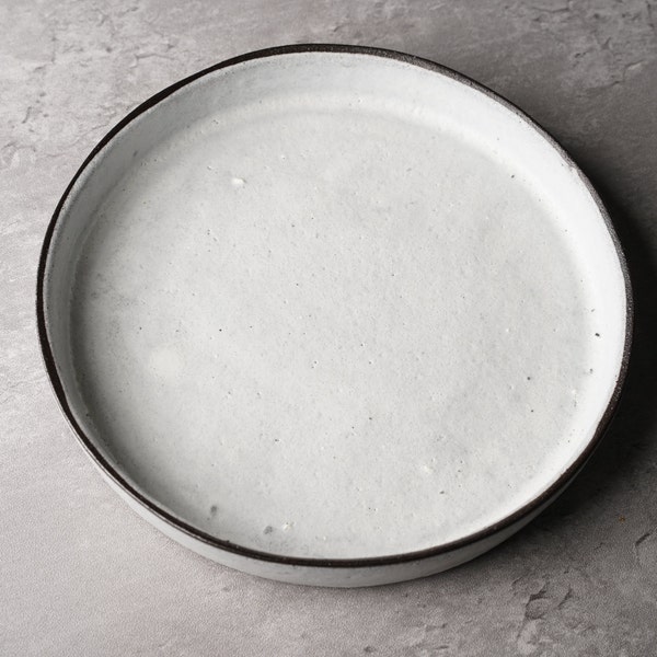 Ceramic Dinnerware Set for 2, Main Course Plates, White Modern Ceramic ...