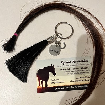 Tassel Horse Hair Key Chain With Personalized Name Charm by Equine ...
