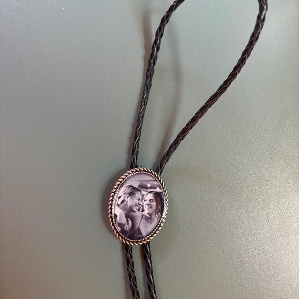 Custom Bolo Tie : Personalized Photo or Logo, Leather Cord - Etsy