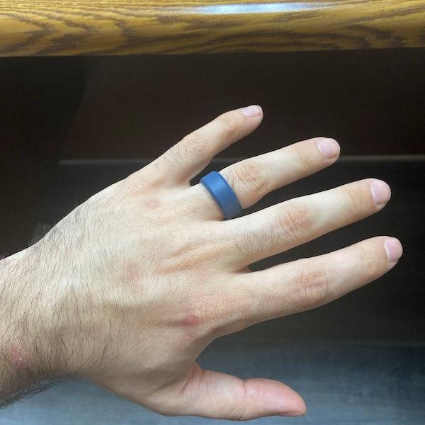 Tactical Gunmetal Silicone Ring - Etsy