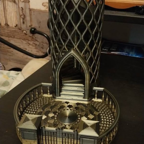 Castle Turret Spiral Stairs Dice Tower for Dnd and Tabletop Board Games ...