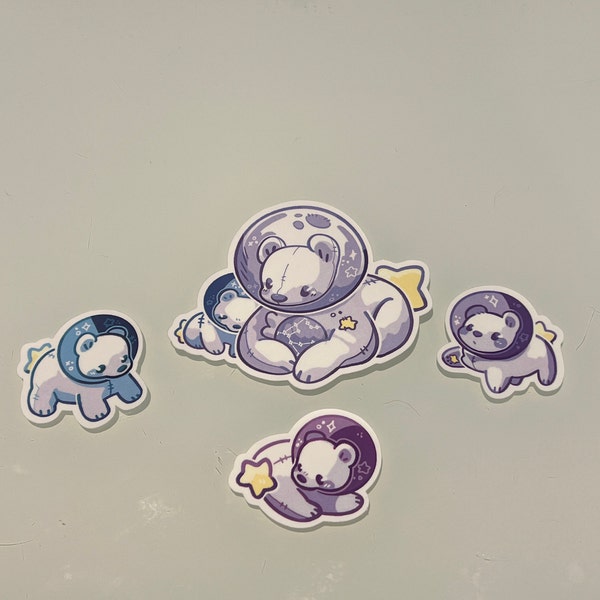 Moon Bear Waterproof Stickers! - Etsy