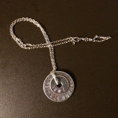 The Maze Runner Hand Stamped Washer Necklace on Chain the Maze Runner ...