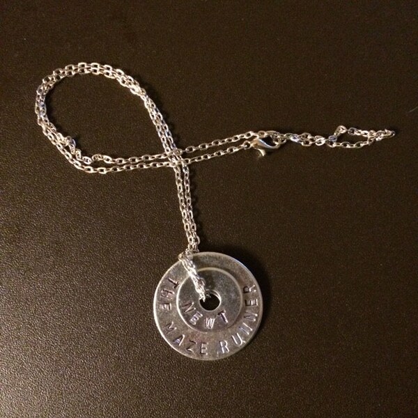 The Maze Runner Hand Stamped Washer Necklace on Chain - "the Maze ...