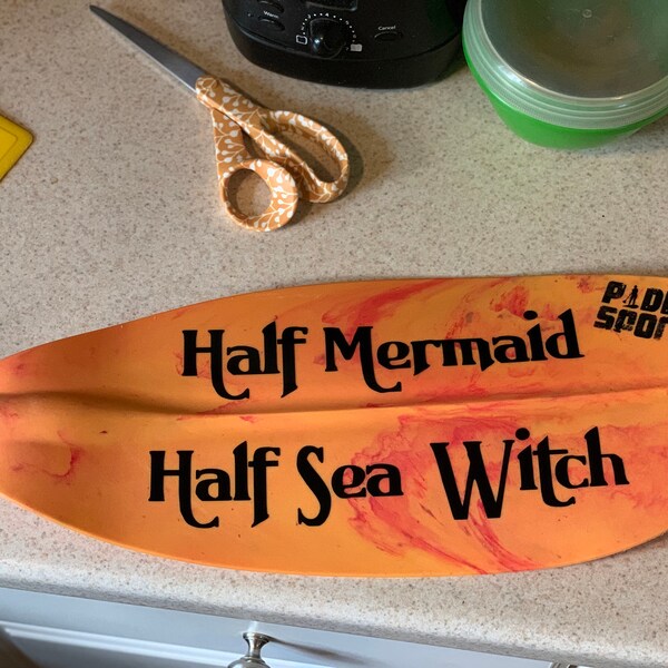 Half Mermaid - Half Sea Witch Paddle Decal Window Decal Kayak Sticker ...
