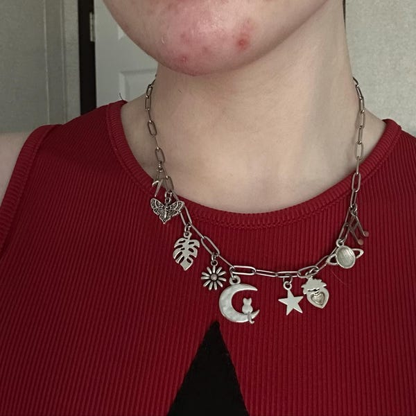 NECKLACE, Linked Charm Necklace,design Your Own, Choose Your Charms ...