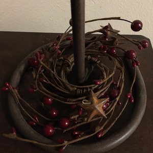 PRIMITIVE PIP BERRY Candle Rings Country Decor Small | Etsy