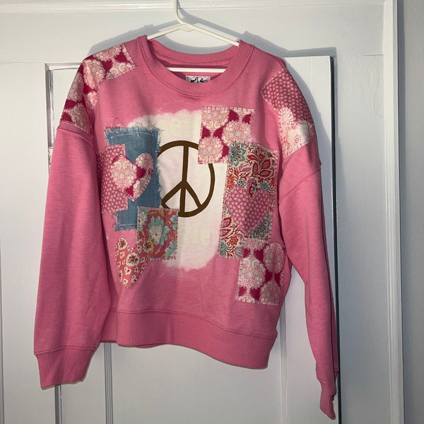 Girlfriend Jeans With Dusty Pink Patches and Embroidery - Etsy