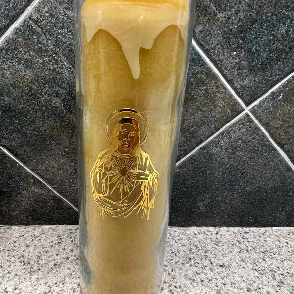 7 Day Sanctuary Candle | Jesus Sacred Heart | Miraculous Medal Candle ...