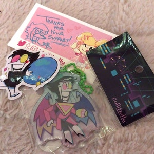 Spamton NEO Deltarune Holographic Keychain Acrylic and Epoxy Charm 2.5 ...