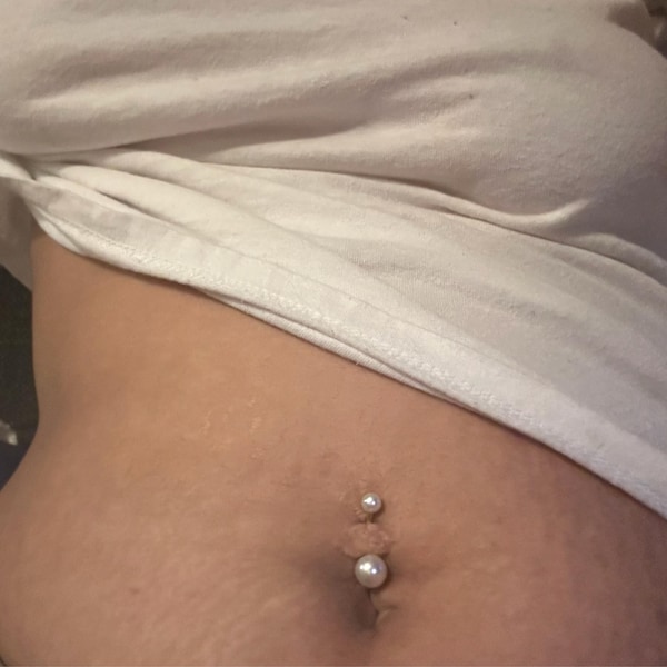 Dangling Bow Charm Belly Button Ring, Navel Piercing Body Jewelry ...