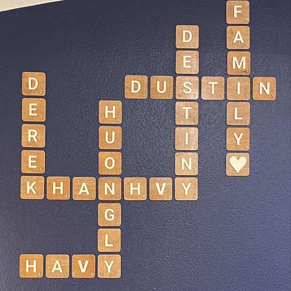 Scrabble Wall Wooden Tiles Word Tiles Wooden Letters Gift Housewarming ...