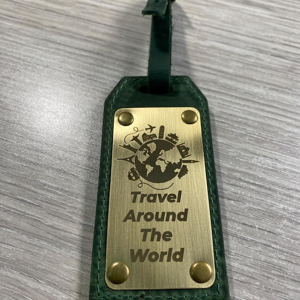 Personalized Leather Luggage Tags for Travel Suitcase Tags for Men ...