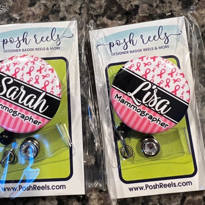 Mammographer Badge Reel Mammography Tech Badge Reel Breast Cancer ...