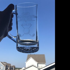 Custom Engraved Personalized Beer Mug Glass, Custom Beer Glass ...