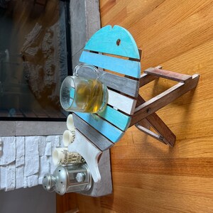 Wooden Folding Fish Shaped Table With Distressed Finish - Etsy