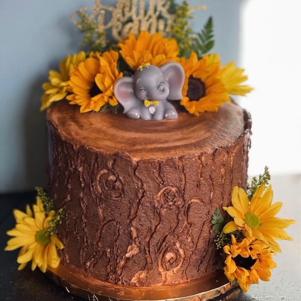 Little Peanut Cake Topper, Elephant Baby Shower Decor, Baby Elephant ...