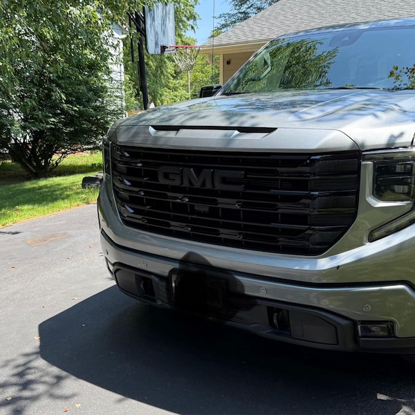 NEW Overlay Red Black AT4 HD Overlay Emblem Sierra Fit 2019-2025 GMC ...