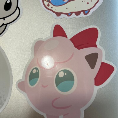 Jigglypuff Bow Sticker Video Game Stickers Laptop Stickers - Etsy