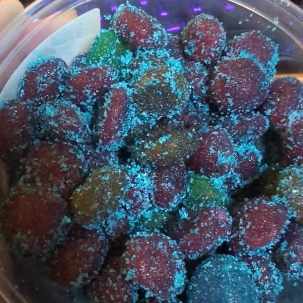 Sour Blue Raspberry Gummy Gushers: Tangy Candy Treat - Etsy
