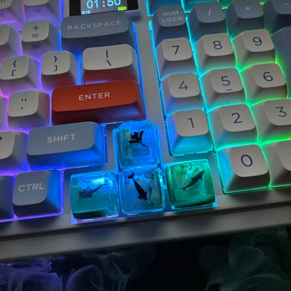 Whale Shark Keycaps Manta Ray Resin Artisan Keycap for ESC Mechanical ...