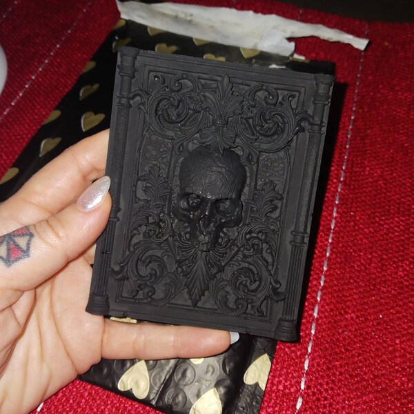 4.5" Victorian Gothic HUMAN SKULL Wall PLAQUE • Realistic 3D Skeleton ...